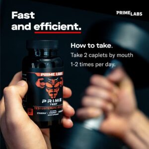 Prime Labs - Men's Test Booster - Natural Stamina, Endurance and Strength Booster - 60 Caplets