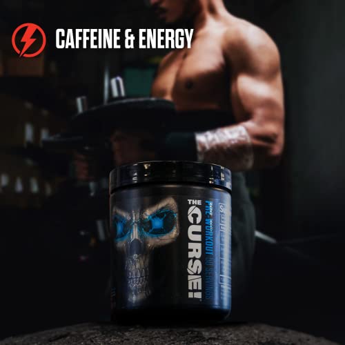 JNX SPORTS The Curse! Pre Workout Supplement - Energy & Focus, Enhanced Blood Flow - Vegan Nitric Oxide Booster with Creatine & Caffeine | Peach Rings | 50 SRV