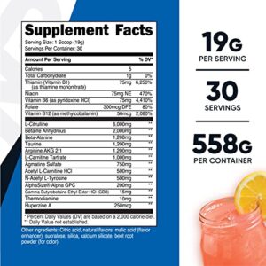 Nutricost Stim-Free Pre-Workout, 30 Servings (Pink Lemonade) - Caffeine Free, Stimulant Free, Non-GMO, Gluten Free