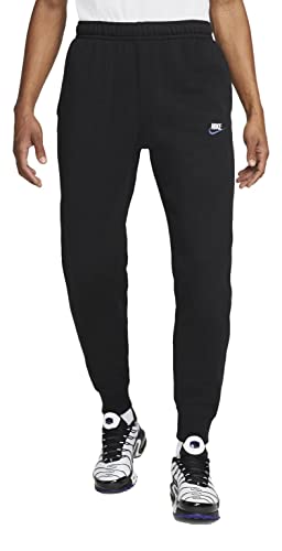 Nike Men's NSW Club Jogger Jersey (as1, Alpha, l, Regular, Regular, Black/White 010, Large)