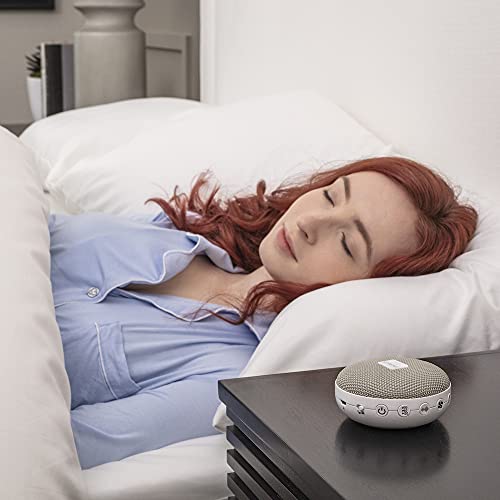 Serene Evolution 36 Sound Portable White Noise Machine for Adults, USB Rechargeable Sound Machine for Sleeping & Travel, Soothing Sleep Sounds Include Fan, Ocean, Pink & Brown Noise, Rain, Waterfall