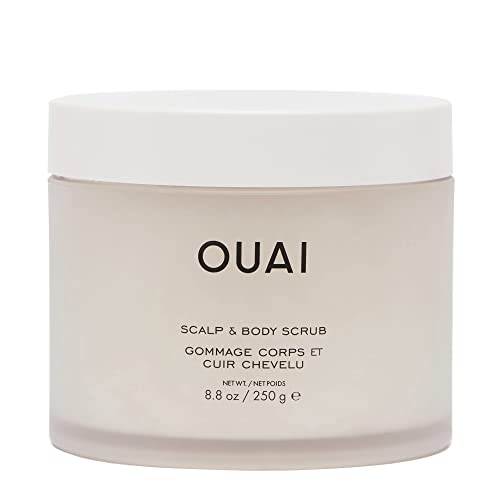 OUAI Scalp & Body Scrub. Deep-Cleansing Scrub for Hair and Skin that Removes Buildup, Exfoliates and Moisturizes. Made with Sugar and Coconut Oil. Free from Parabens, Sulfates and Phthalates (8.8 oz)