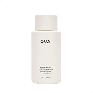 ouai medium conditioner. strengthening keratin, nourishing babassu and coconut oils and kumquat extract leave hair hydrated, shiny and smooth. free from parabens, sulfates and phthalates (10 oz)