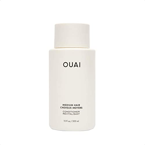 OUAI Medium Conditioner. Strengthening Keratin, Nourishing Babassu and Coconut Oils and Kumquat Extract Leave Hair Hydrated, Shiny and Smooth. Free from Parabens, Sulfates and Phthalates (10 oz)