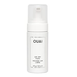 ouai air dry foam. wash and wear mousse for perfect air-dried waves. packed with kale and carrot extract to condition, protect and detangle hair. free from parabens, sulfates and phthalates. (4 oz)