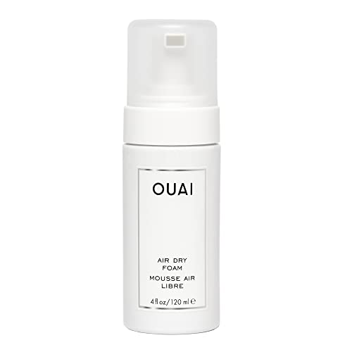 OUAI Air Dry Foam. Wash and Wear Mousse for Perfect Air-Dried Waves. Packed with Kale and Carrot Extract to Condition, Protect and Detangle Hair. Free from Parabens, Sulfates and Phthalates. (4 oz)