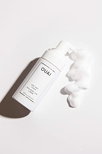 OUAI Air Dry Foam. Wash and Wear Mousse for Perfect Air-Dried Waves. Packed with Kale and Carrot Extract to Condition, Protect and Detangle Hair. Free from Parabens, Sulfates and Phthalates. (4 oz)