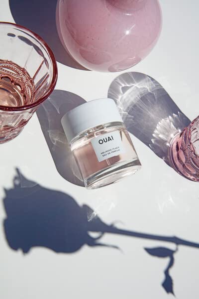 OUAI Melrose Place Eau de Parfum. An Elegant Perfume Perfect for Everyday Wear. The Fresh Floral Scent has Notes of Champagne, Bergamot and Rose, and Delicate Hints of Cedawrood and Lychee (1.7 oz)