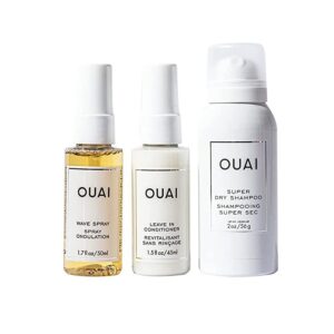 OUAI- Leave In Conditioner Travel Size, Super Dry Shampoo Travel Size, Wave Spray Travel Size