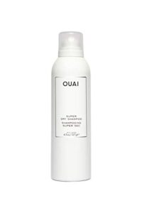 ouai super dry shampoo. cleanse, remove product buildup and refresh hair without water. adds instant volume and shine to fine, oily hair. free from parabens and sulfates (4.5 oz)