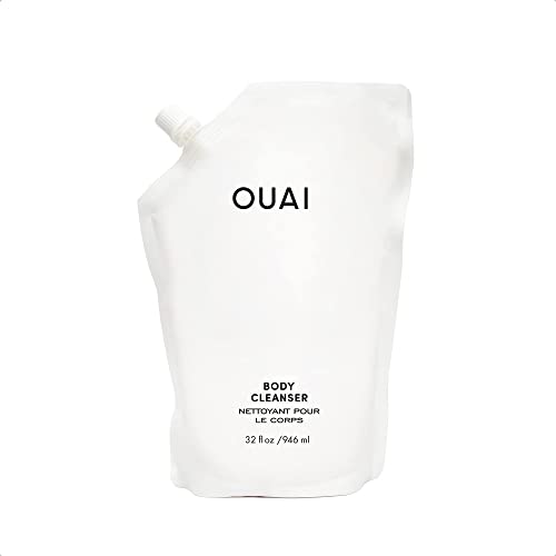 OUAI Body Cleanser Refill Pouch. Nurture, Balance and Soften Skin. Made with Jojoba Seed, Rose Hip Oil to Hydrate Skin. Free from Parabens, Sulfates SLS and SLES and Phthalates (32 Fl Oz)