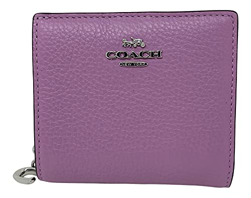 Coach Pebble Leather Snap Wallet Style No. C2862 Violet Orchid