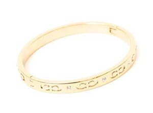 coach kissing c hinged bangle – gold