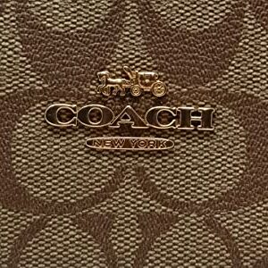 COACH Women's Katy Satchel in Signature Canvas (Khaki Multi)