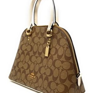 COACH Women's Katy Satchel in Signature Canvas (Khaki Multi)