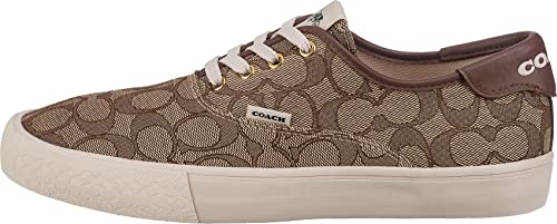 COACH Citysole Skate Sneakers for Women - Traditional Lace Closure with Cushioned Insole, Sleek and Fashionable Sneakers Khaki Jacquard 9.5 B - Medium