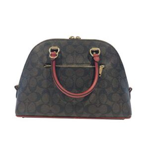 Coach Katy Satchel In Signature Canvas (IM/Brown 1941 Red)