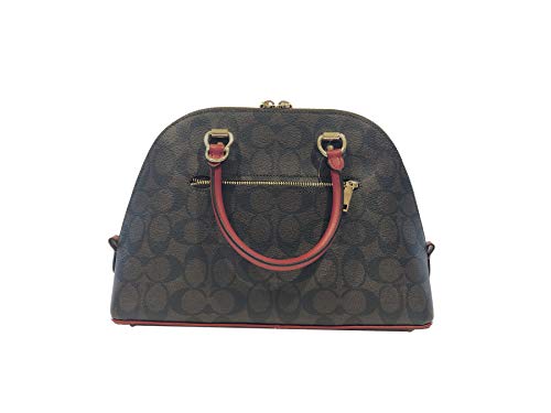 Coach Katy Satchel In Signature Canvas (IM/Brown 1941 Red)