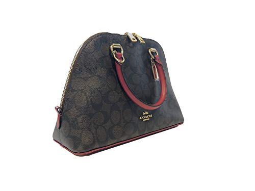 Coach Katy Satchel In Signature Canvas (IM/Brown 1941 Red)