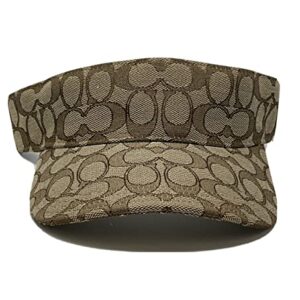 COACH Men's Signature Visor (Khaki Signature)