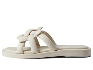 coach georgie leather sandal white 9 b (m)