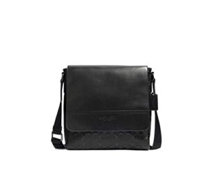 coach houston map crossbody (qb/black embossed)