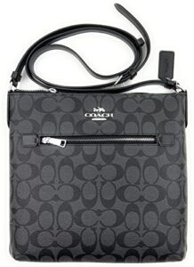 coach womens rowan file bag in signature canvas (sv/graphite/black)