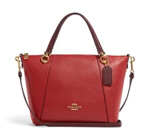 coach women’s kacey satchel crossbody, red apple multi