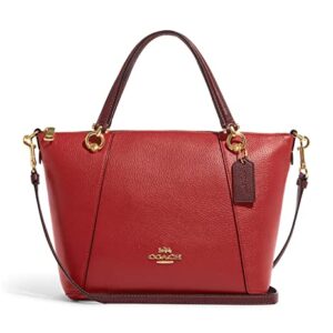 COACH Women's Kacey Satchel Crossbody, Red Apple Multi