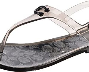 COACH Women's Natalee Jelly Sandals Black Rubber 8 B - Medium