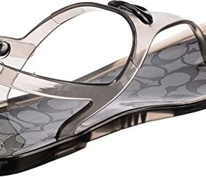 COACH Women's Natalee Jelly Sandals Black Rubber 8 B - Medium