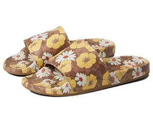 coach udele sig floral sport slide beige 8 b (m)