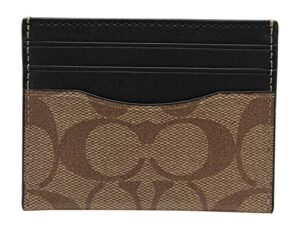 coach men id card case signature qb/tan