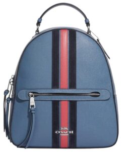 coach jordyn backpack in signature canvas (sv/indigo multi)