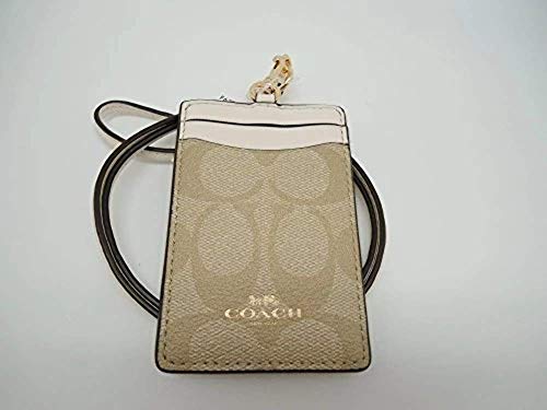 Coach Signature PVC Lanyard Light Khaki Chalk F63274