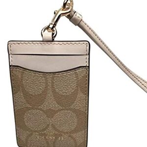 Coach Signature PVC Lanyard Light Khaki Chalk F63274