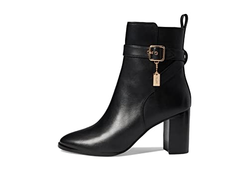 COACH Olivia Leather Bootie Black 9 B (M)