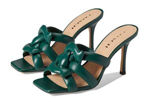 coach kellie leather sandal dark pine 8 b (m)