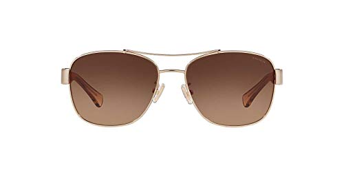 COACH Womens Sunglasses (HC7064) Gold/Brown Metal - Non-Polarized - 56mm