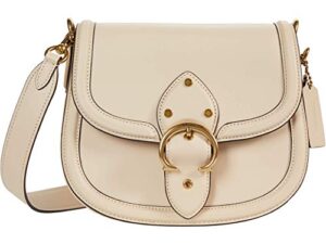 coach glovetanned leather beat saddle bag b4/ivory one size