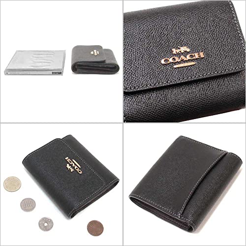 COACH Crossgrain Leather Small Trifold Wallet