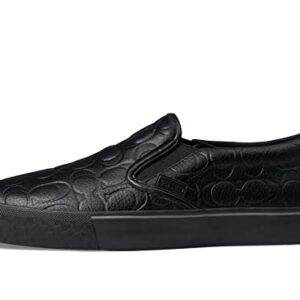 COACH Signature Embossed Pebble Slip-On Skate Sneaker Black 11.5 D (M)