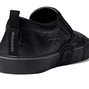 COACH Signature Embossed Pebble Slip-On Skate Sneaker Black 11.5 D (M)