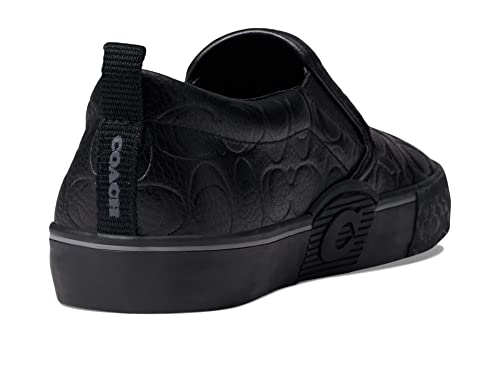 COACH Signature Embossed Pebble Slip-On Skate Sneaker Black 11.5 D (M)