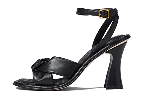 COACH Quincey Leather Sandal Black 8 B (M)