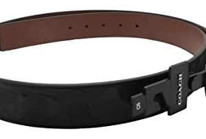 Coach Men's Plaque Buckle Cut-To-Size Reversible Belt, 38mm