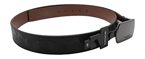 Coach Men's Plaque Buckle Cut-To-Size Reversible Belt, 38mm