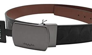 Coach Men's Plaque Buckle Cut-To-Size Reversible Belt, 38mm