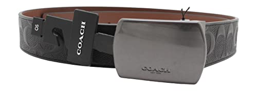 Coach Men's Plaque Buckle Cut-To-Size Reversible Belt, 38mm