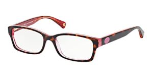 coach eyeglasses hc 6040 5115 pink tortoise